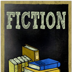 Fiction Books Customizable Library Print. Choose Fine Art Paper ...