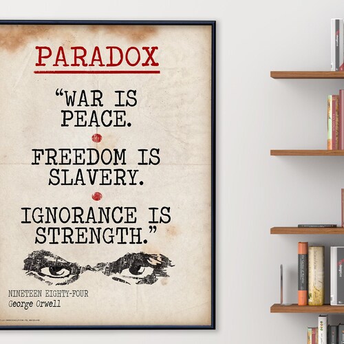 1984 Poster George Orwell Book Cover Posters Gift for Him | Etsy