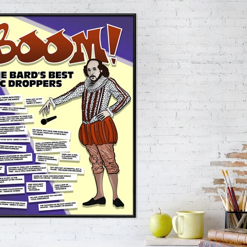 Shakespeare Insults Literary Fine Art Print English Etsy