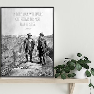In Every Walk With Nature John Muir Inspirational Quote Print. Fine Art ...