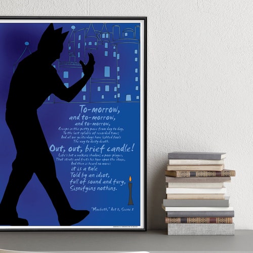 Shakespeare Macbeth Brief Candle. Literary Quote Art Print. | Etsy