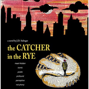 The Catcher in the Rye - J.D. Salinger - Classic Novel Literary Print ...