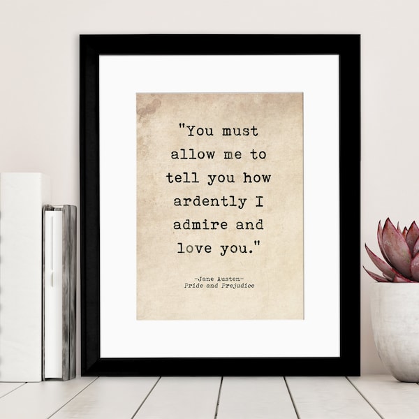 Pride and Prejudice Poster - Etsy