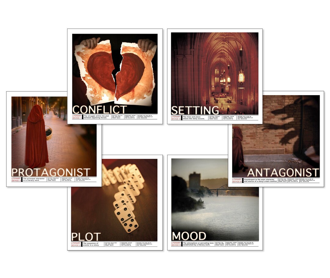 Literary Devices I Educational Poster Set. Discount Classroom Bundle ...