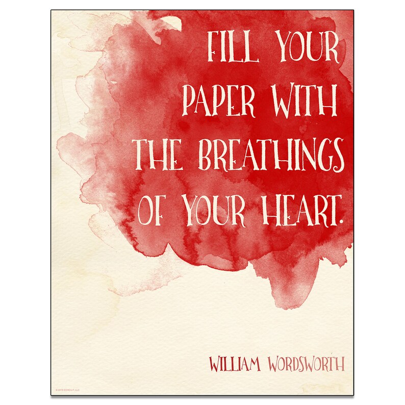 William Wordsworth Powerful Inspiration Literary Art Poster DIGITAL ...