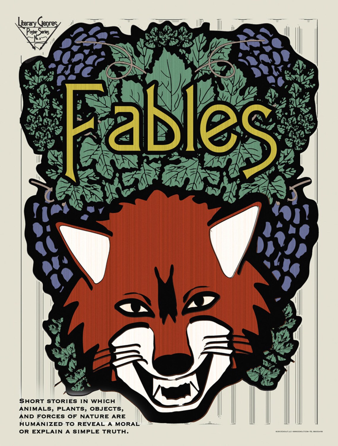 Fables Literary Genre. Educational Classroom Poster. Fine Art - Etsy