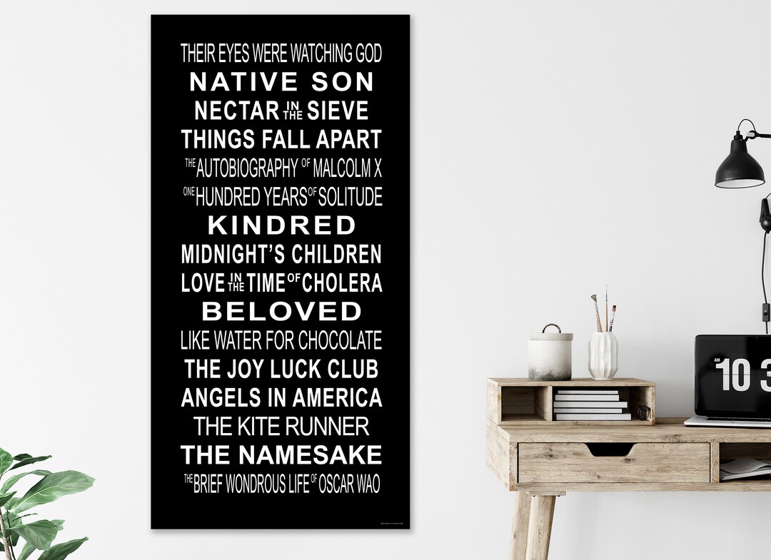 Diverse Literature Subway Sign, Literary Poster, for Classroom, Office ...