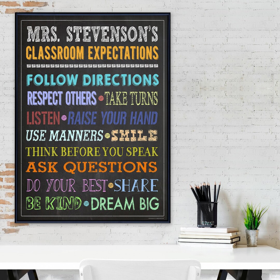 Classroom Expectations Personalized Art Print. Fine Paper Print ...
