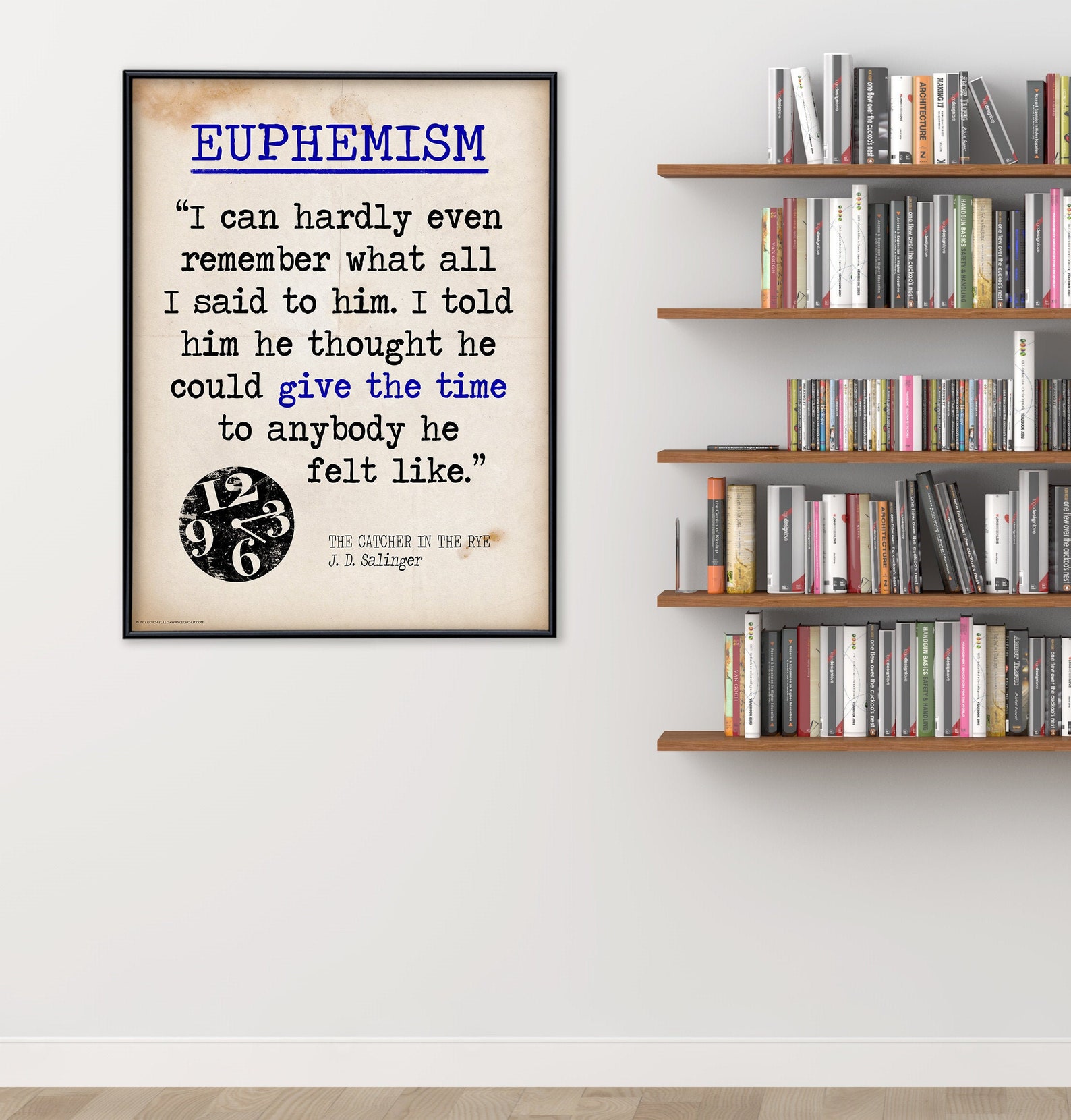 Euphemism Educational Poster Featuring J.D. Salinger Quote. - Etsy