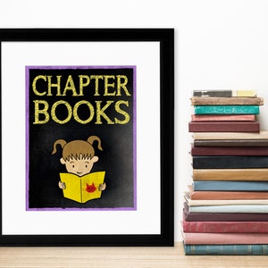 Chapter Books Customizable Library Print. Choose Fine Art Paper ...