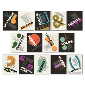 Retro Punctuation Classroom 14 Poster Bundle - Etsy