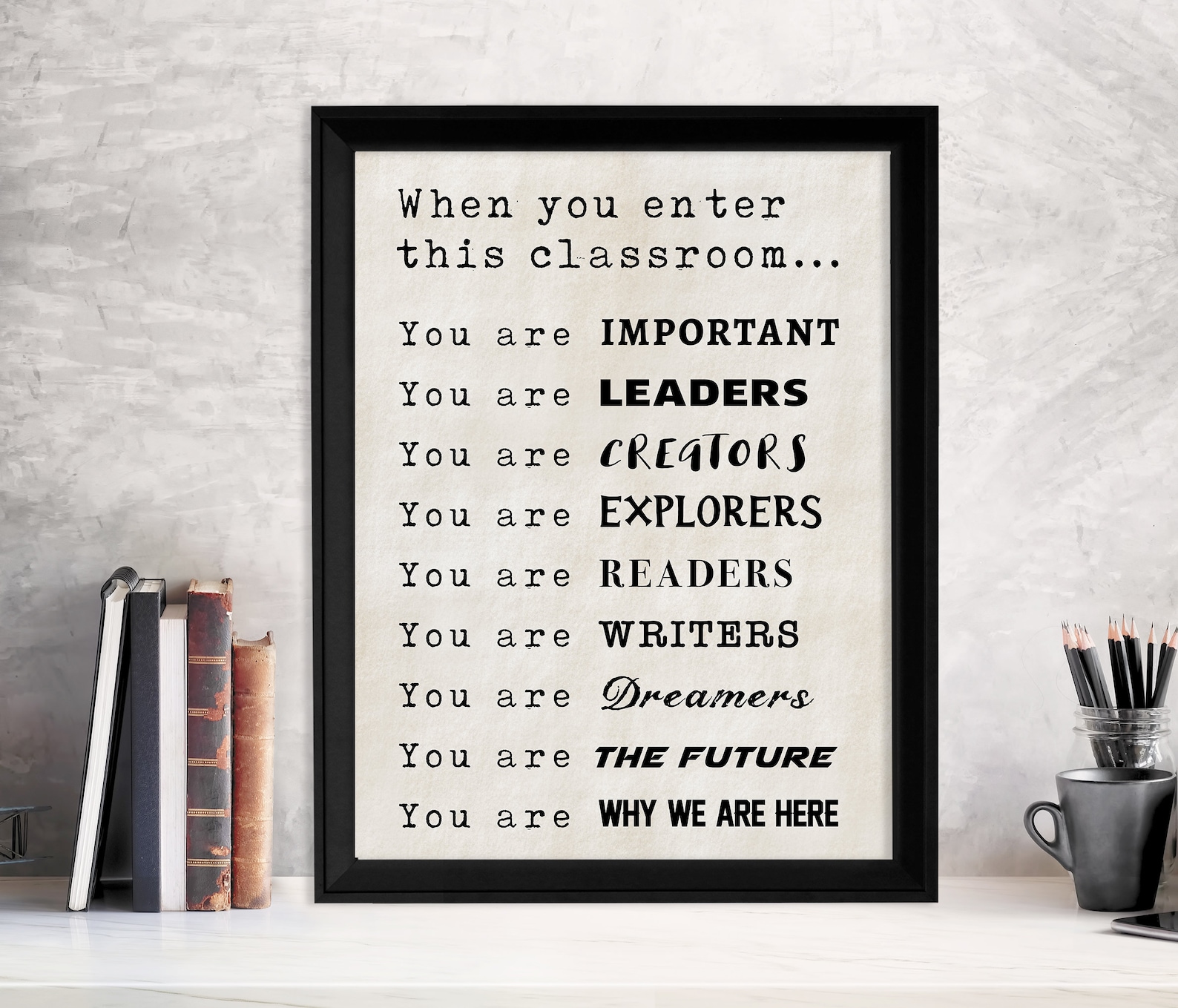 When You Enter This Classroom Print. Inspirational and | Etsy