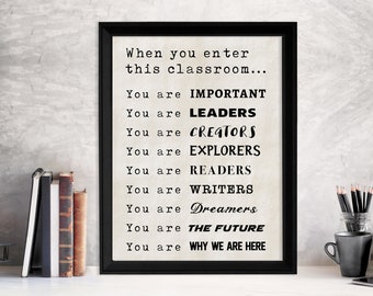 When You Enter This Library Print. Motivational and Inspirational Fine ...