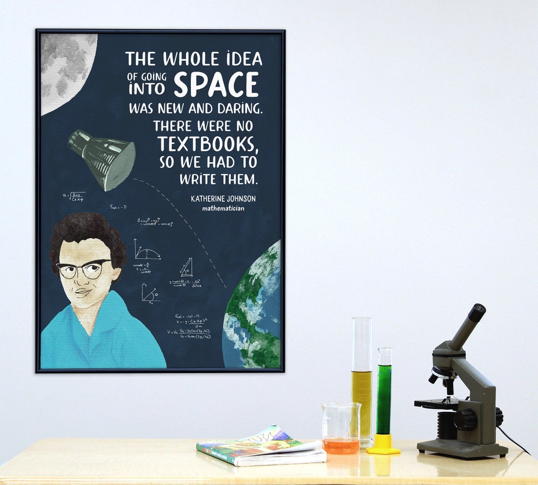 Katherine Johnson Mathematics Science STEM/STEAM Art Print. Matte Paper ...