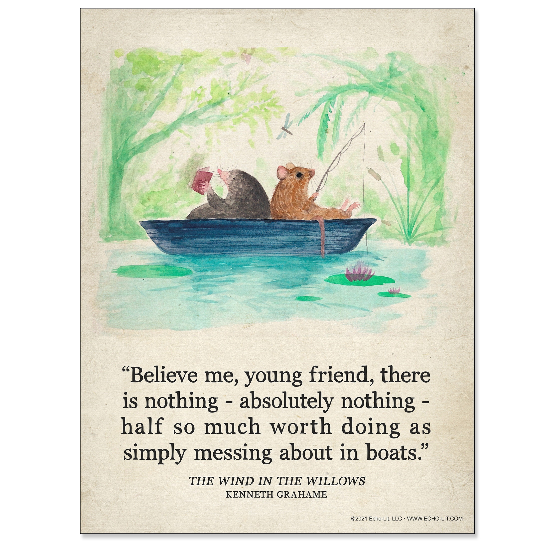 Childrens Vintage Style Literary Watercolor Art Print Quote | Etsy