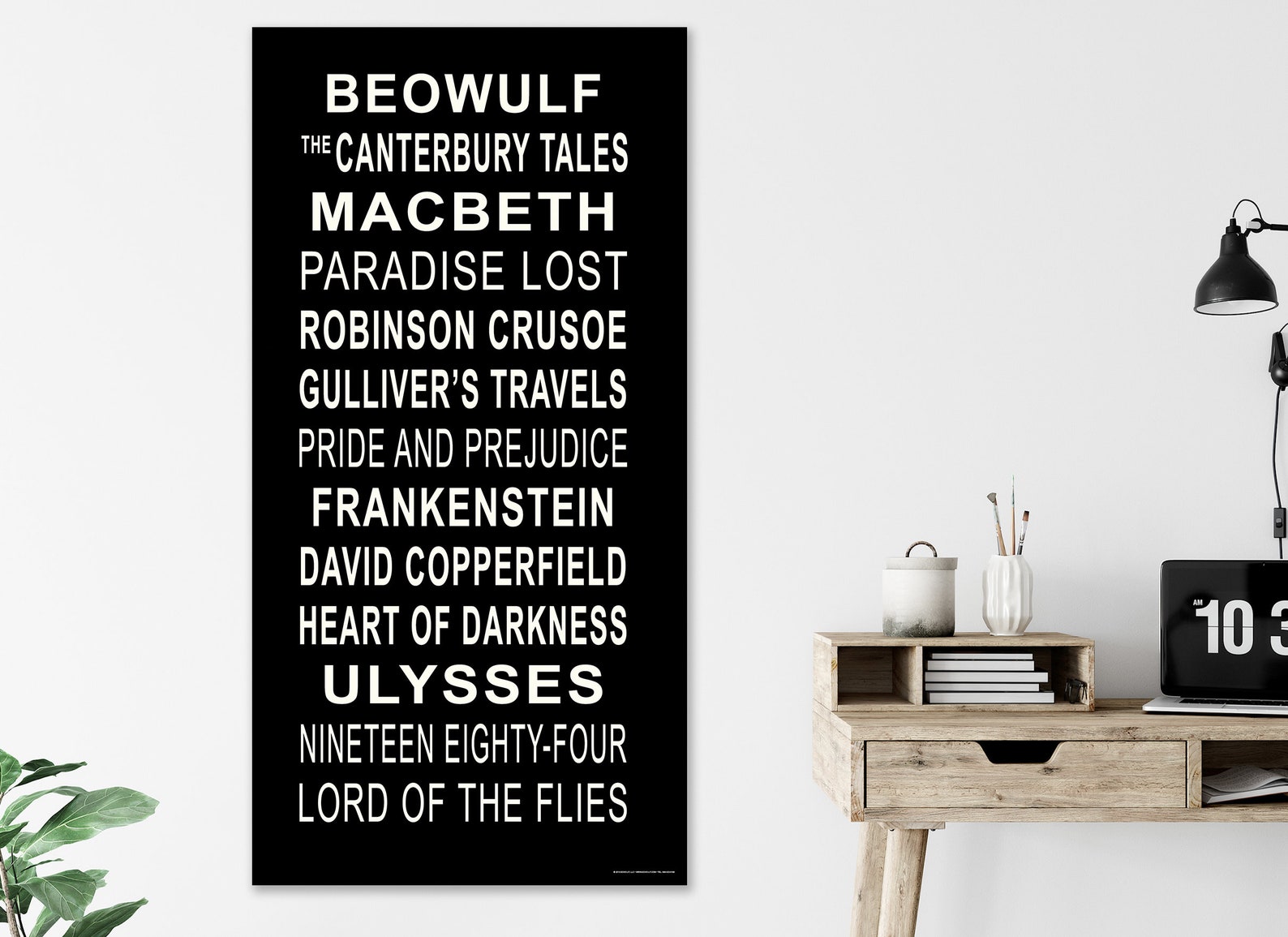 English Literature Subway Sign, Literary Poster, for Classroom, Office ...