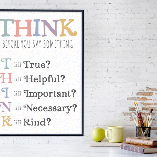 Think Before You Speak - Etsy