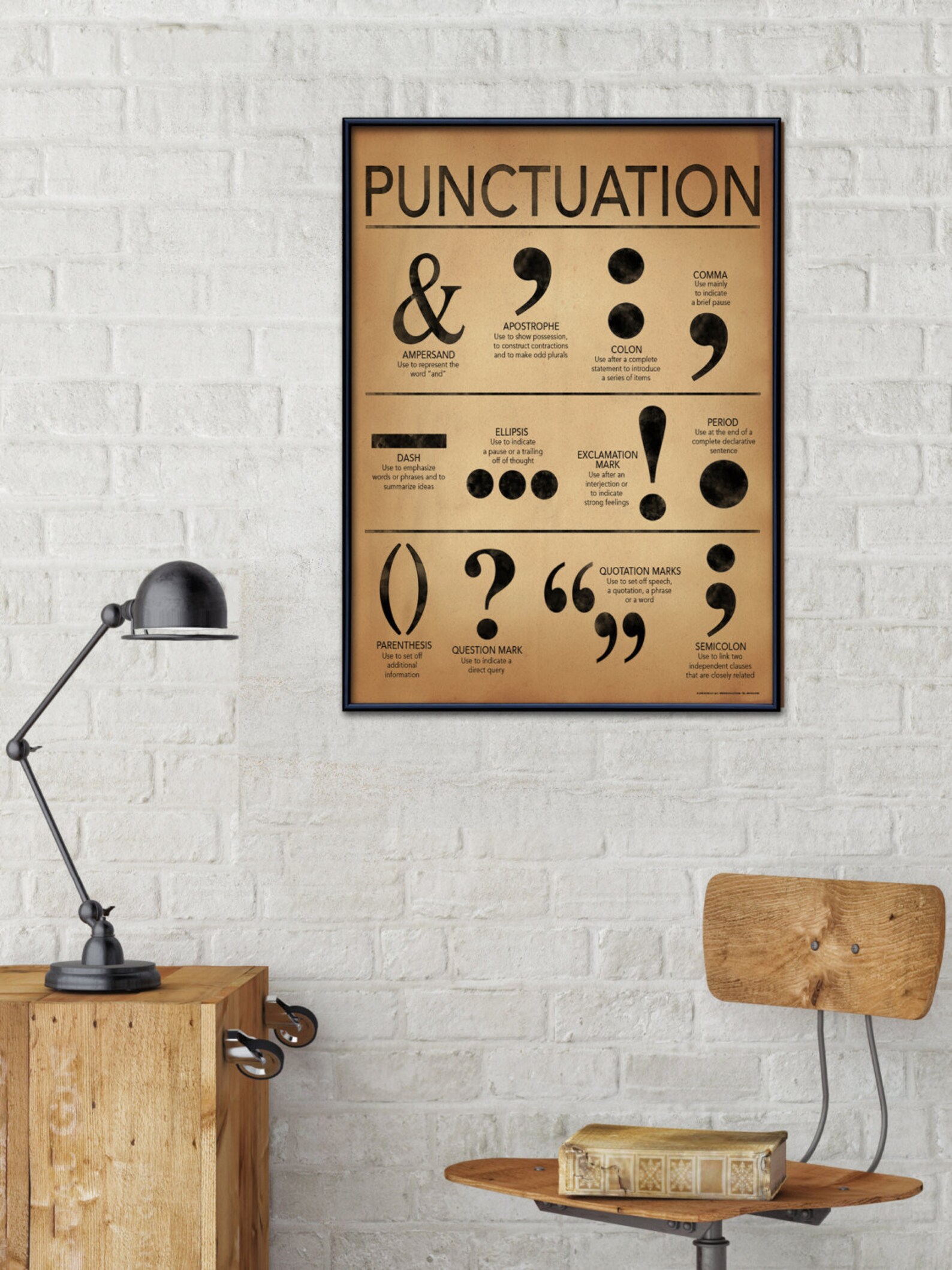 Punctuation Writing and Grammar Art Print. Fine Art Paper | Etsy