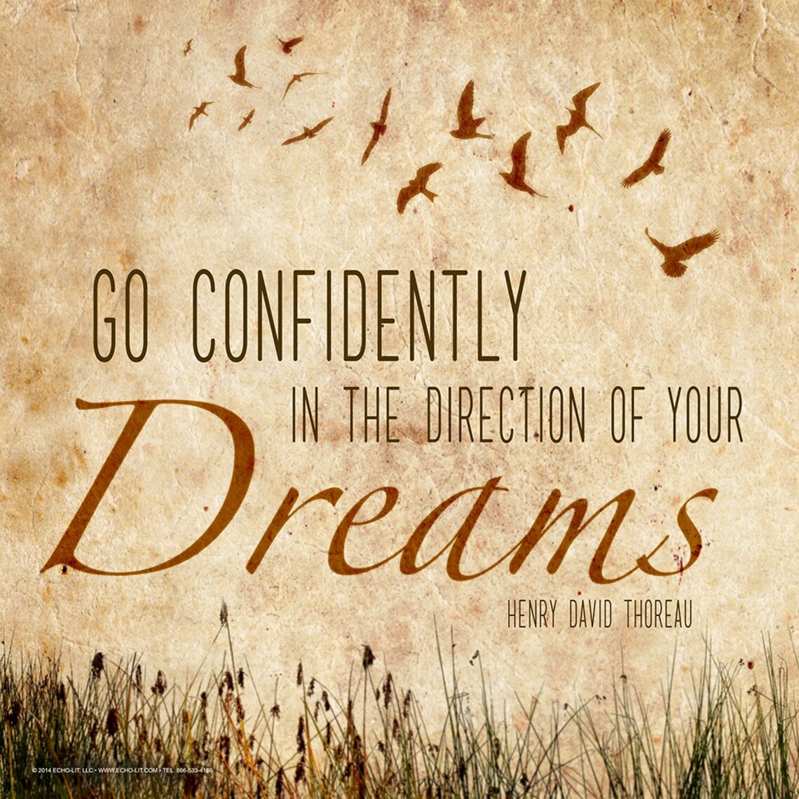 Henry David Thoreau Classic Inspirational Quote Motivational - Etsy