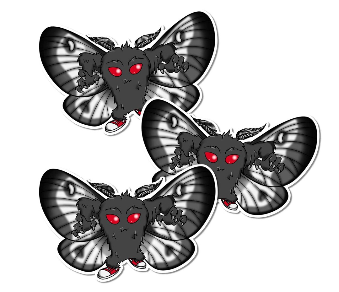 Mothman Sticker Set of 3 Stickers - Etsy