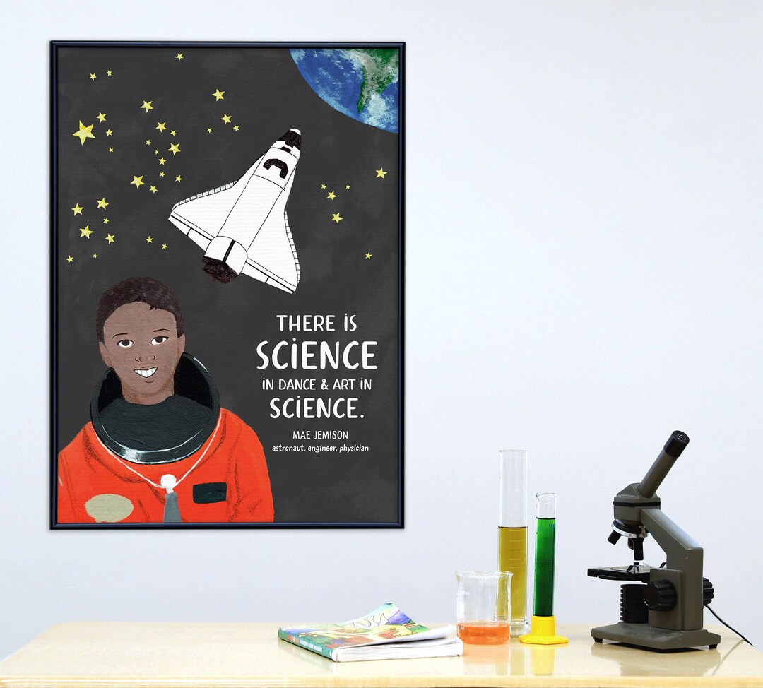 Mae Jemison Science STEM/STEAM Art Print. Matte Paper, Laminated or ...