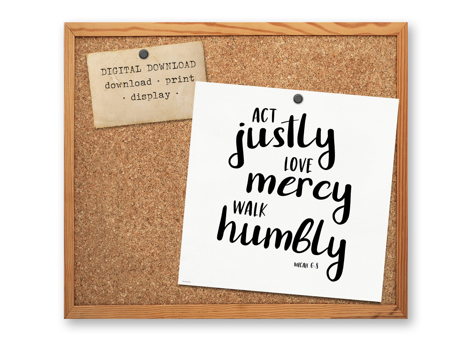 Act Justly Micah 6:8 Bible Quote Poster DIGITAL DOWNLOAD - Etsy
