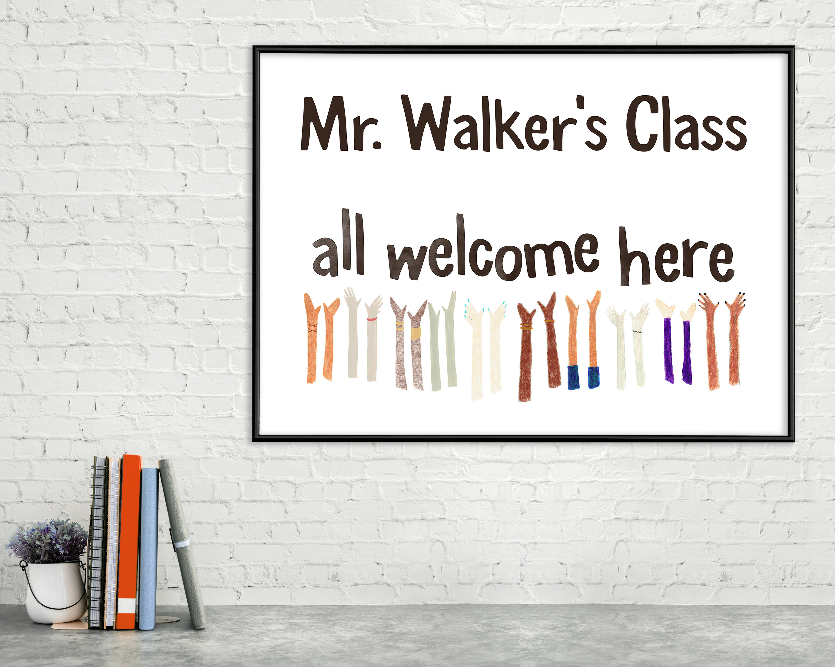 All Welcome Customized Art Print. Diversity and Inclusivity Poster ...
