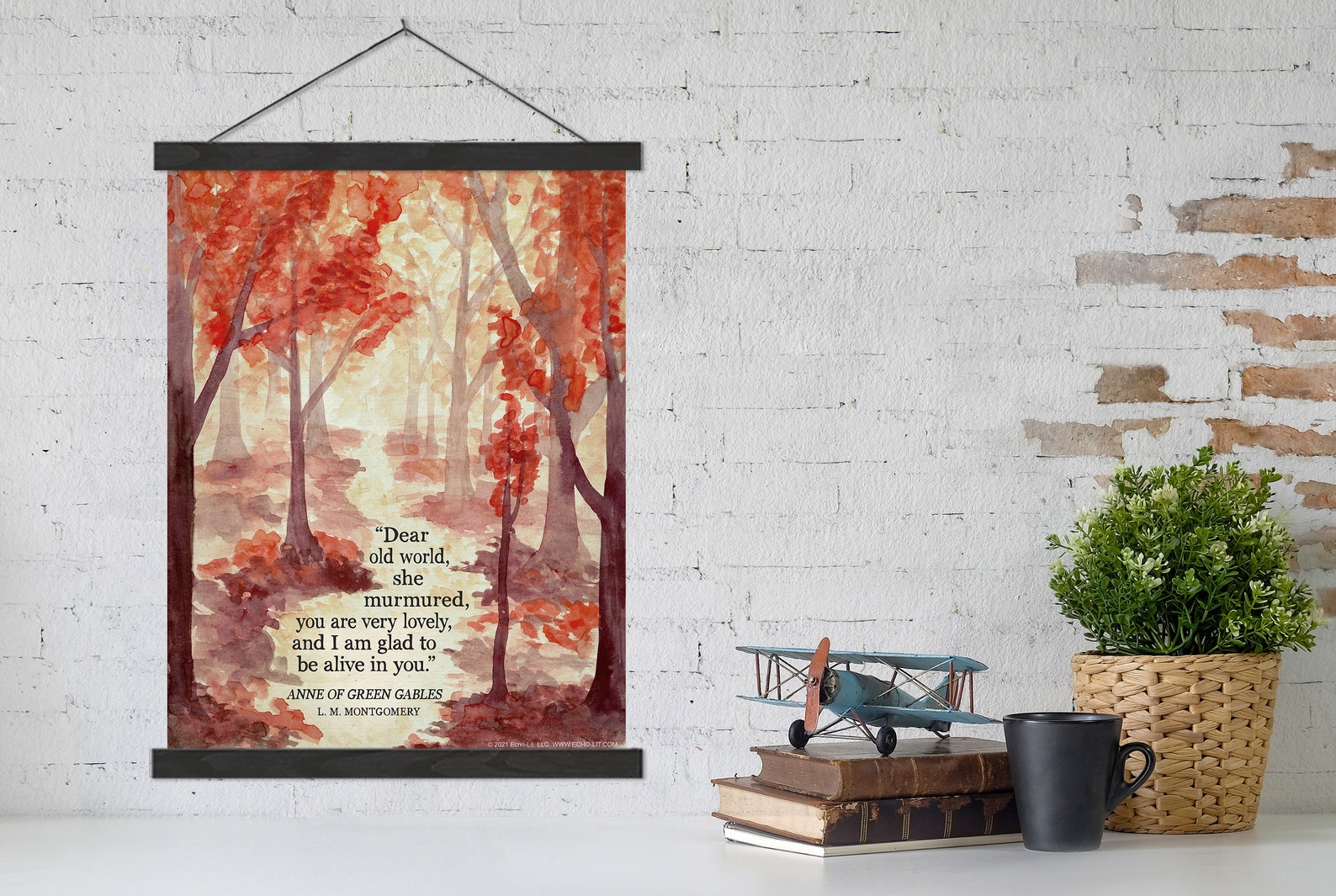 Children’s Vintage Style Literary Watercolor Art Print Quote Set. Fine ...