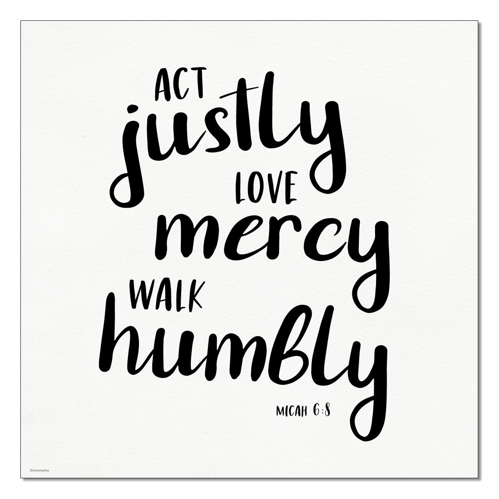 Act Justly Micah 6:8 Bible Quote Poster DIGITAL DOWNLOAD - Etsy
