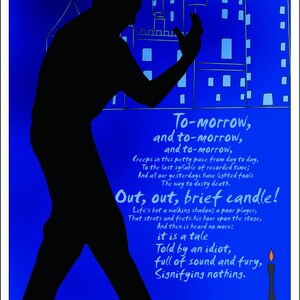 Shakespeare Macbeth Brief Candle. Literary Quote Art Print. Educational ...