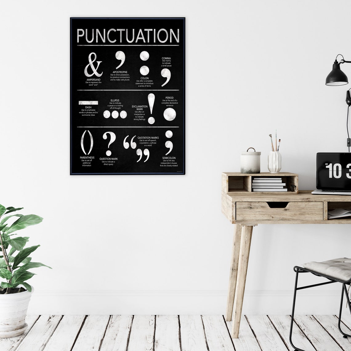 Punctuation Writing and Grammar Art Print. Fine Art Paper | Etsy