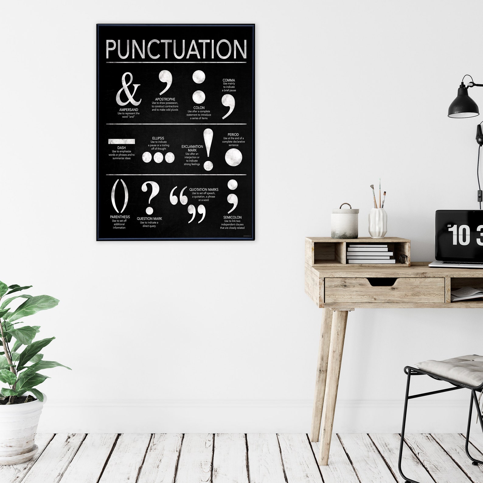 Punctuation Writing and Grammar Art Print. Fine Art Paper | Etsy