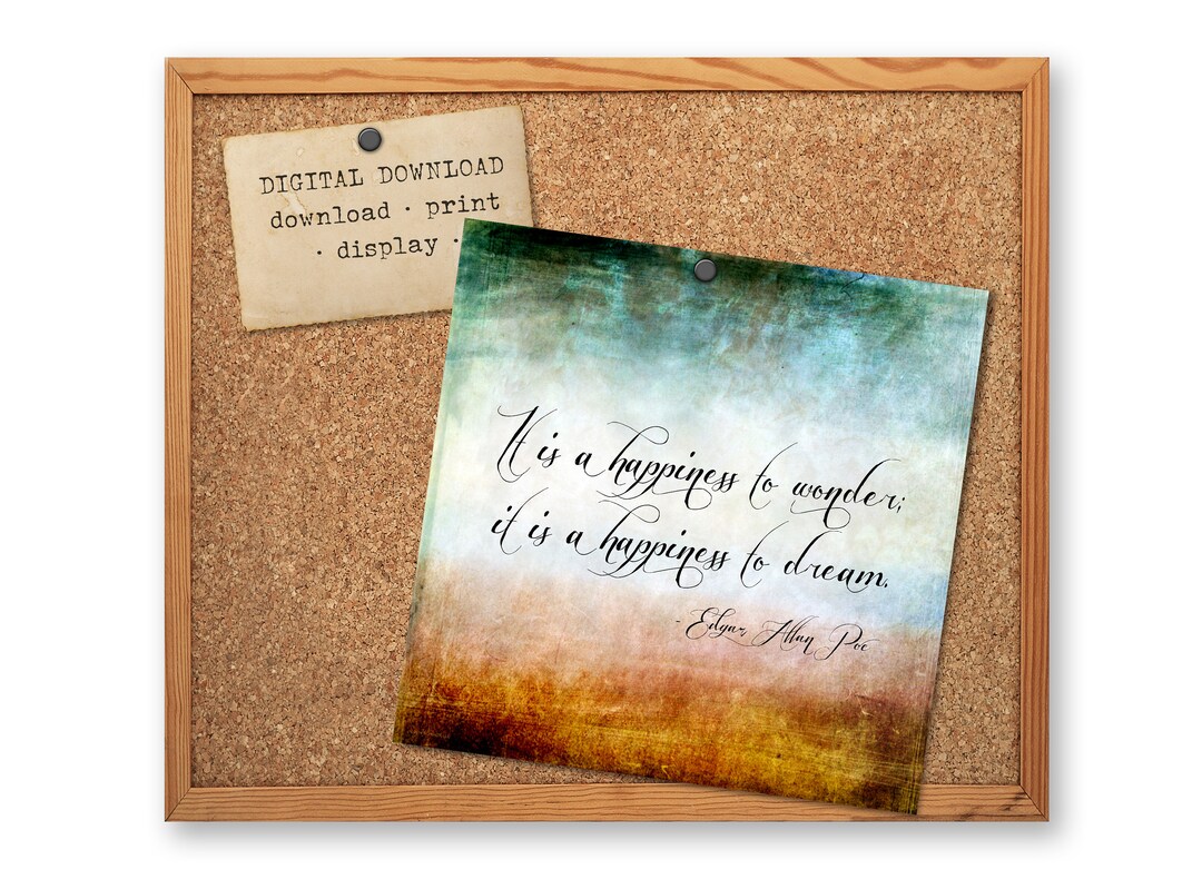 Edgar Allan Poe Motivational Quote Poster DIGITAL DOWNLOAD - Etsy