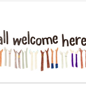 All Welcome Art Print. Diversity and Inclusivity Poster. Matte Paper ...