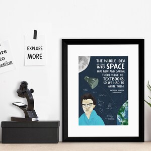 Katherine Johnson Mathematics Science STEM/STEAM Art Print. Matte Paper ...
