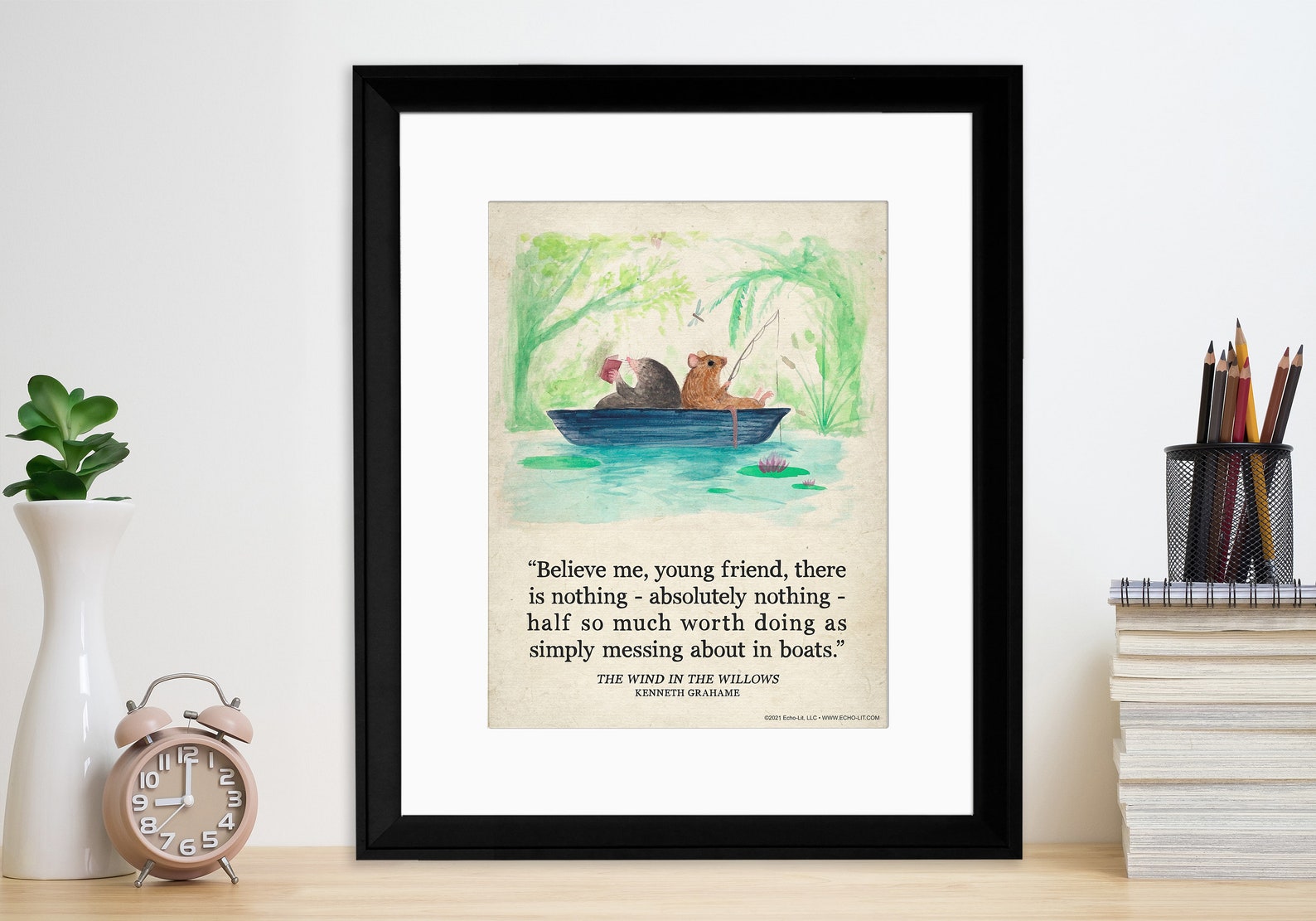Children’s Vintage Style Literary Watercolor Art Print Quote Set. Fine ...