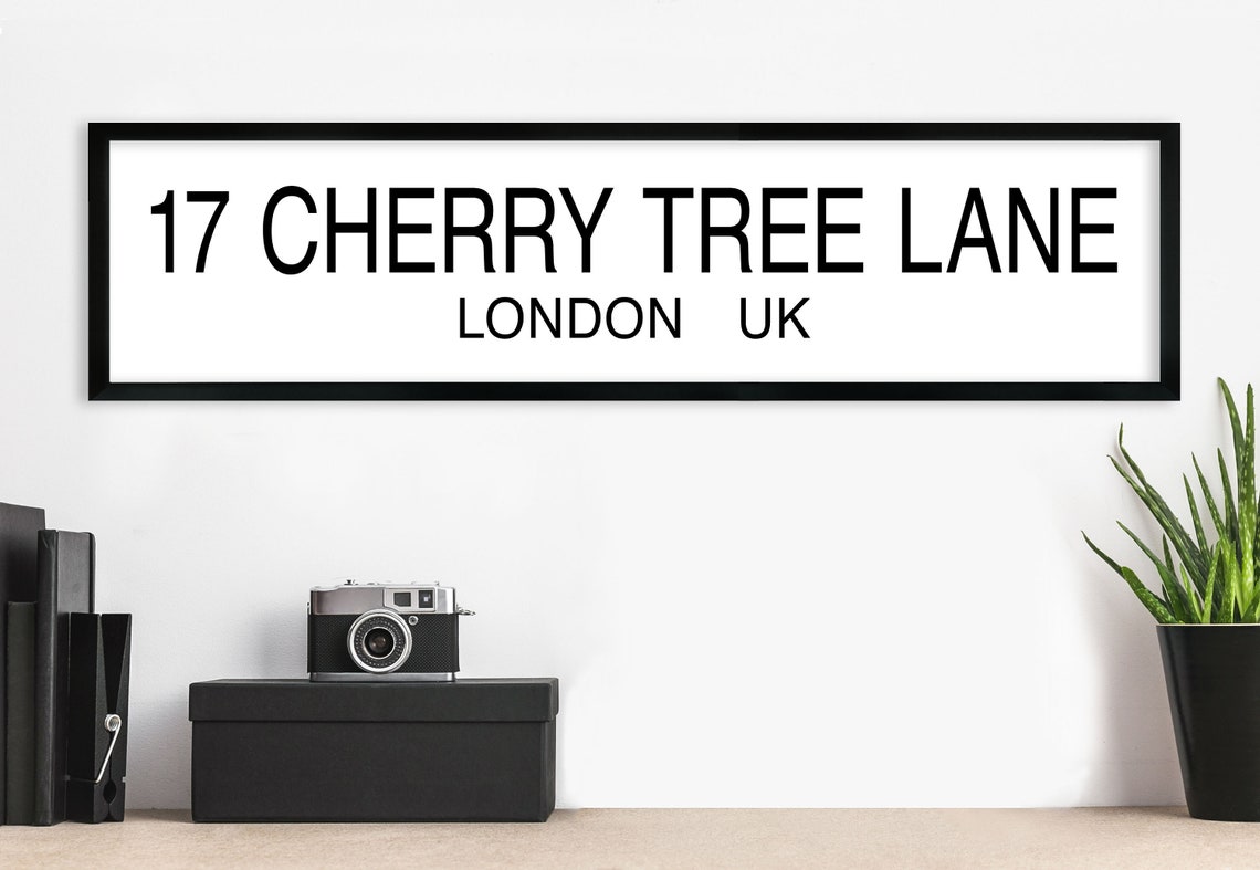 Mary Poppins Cherry Tree Lane Literary Street Sign. Fine Art | Etsy