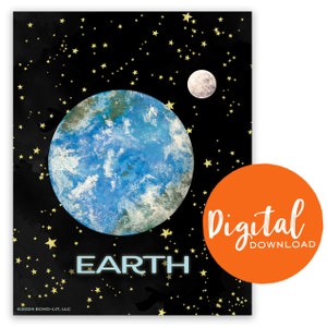 Illustrated Scientific Solar System STEM/STEAM Poster Set of 10 Digital ...
