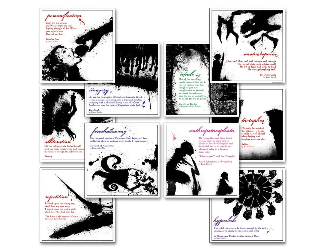 Literary Techniques Poster Set. Discount Classroom Bundle Featuring ...