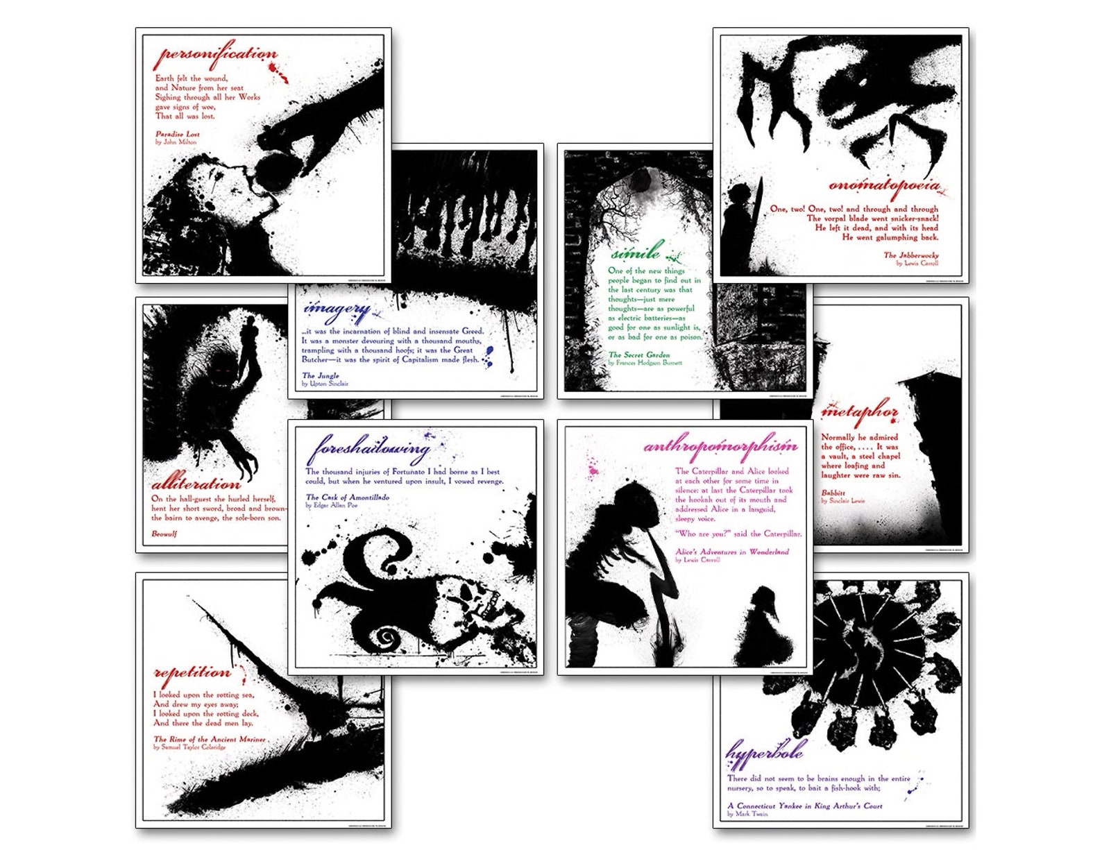 Literary Techniques Poster Set. Discount Classroom Bundle Featuring ...