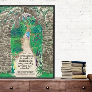 Children’s Vintage Style Literary Watercolor Art Print Quote Set. Fine ...