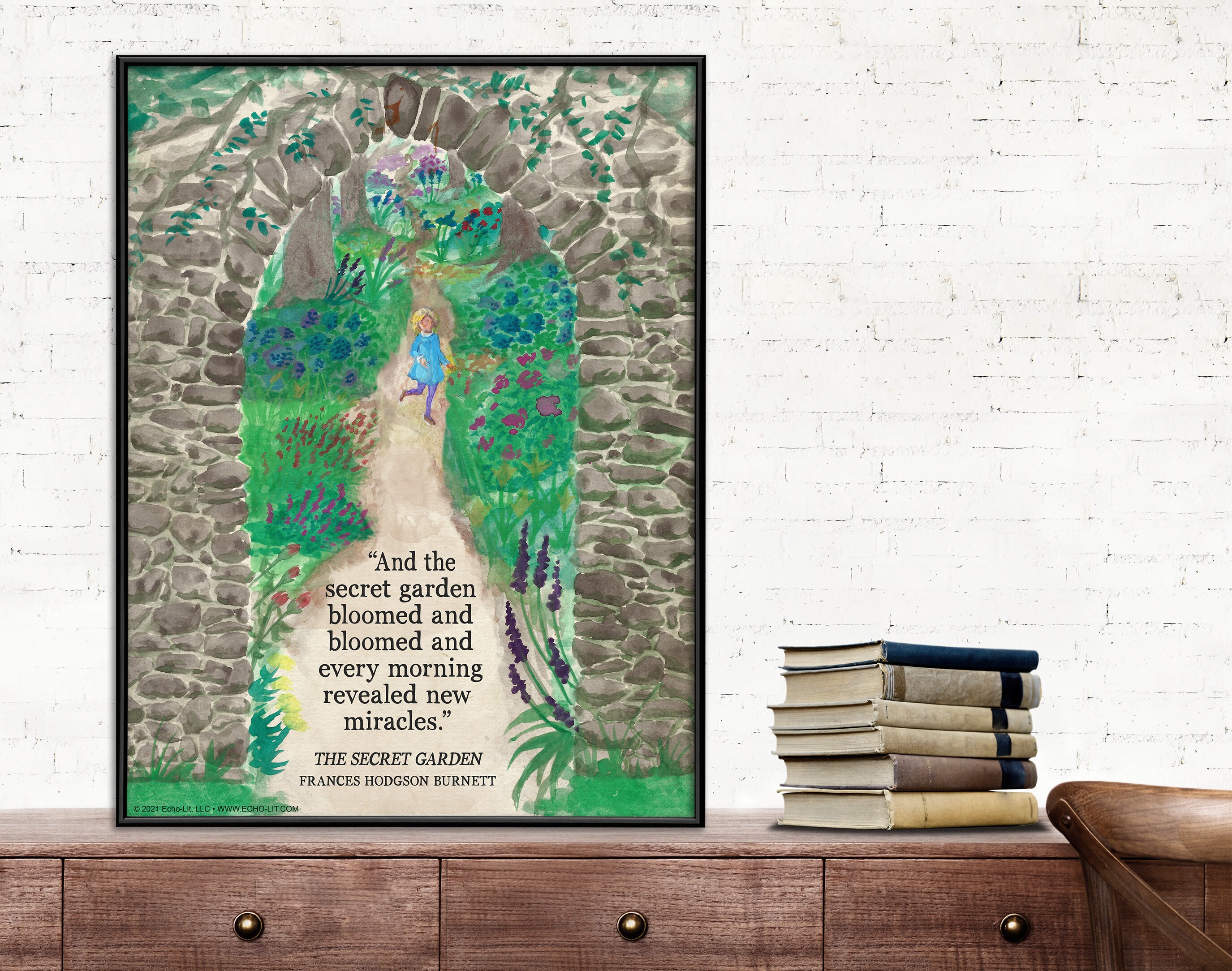 Childrens Vintage Style Literary Watercolor Art Print Quote | Etsy