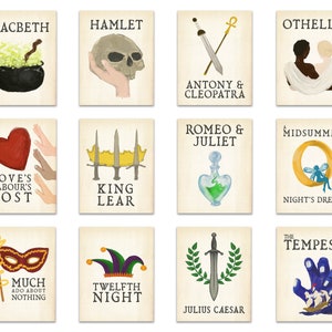 Shakespeare Gallery Wall English Lit Classroom and Library Digital ...