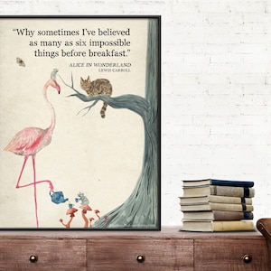 Children’s Vintage Style Literary Watercolor Art Print Quote Set. Fine ...