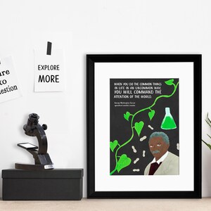 George Washington Carver Science STEM Art Print. Matte Paper, Laminated ...