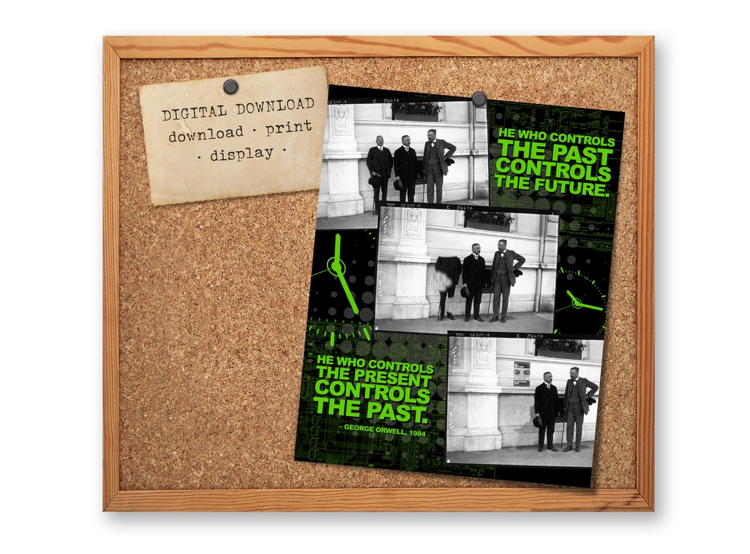 George Orwell 1984 Control Quote - Literary Art Poster DIGITAL DOWNLOAD ...