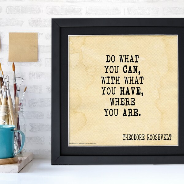 Theodore Roosevelt Quote Poster - Etsy