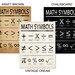 Math Symbols Art Print for Home, Office or Classroom. Mathematics ...