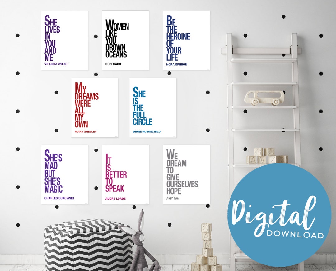 Women's Empowerment Set of 8 Poster DIGITAL DOWNLOAD Bundle - Etsy
