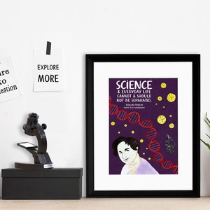 Rosalind Franklin Women in Science STEM/STEAM Art Print. Matte Paper ...